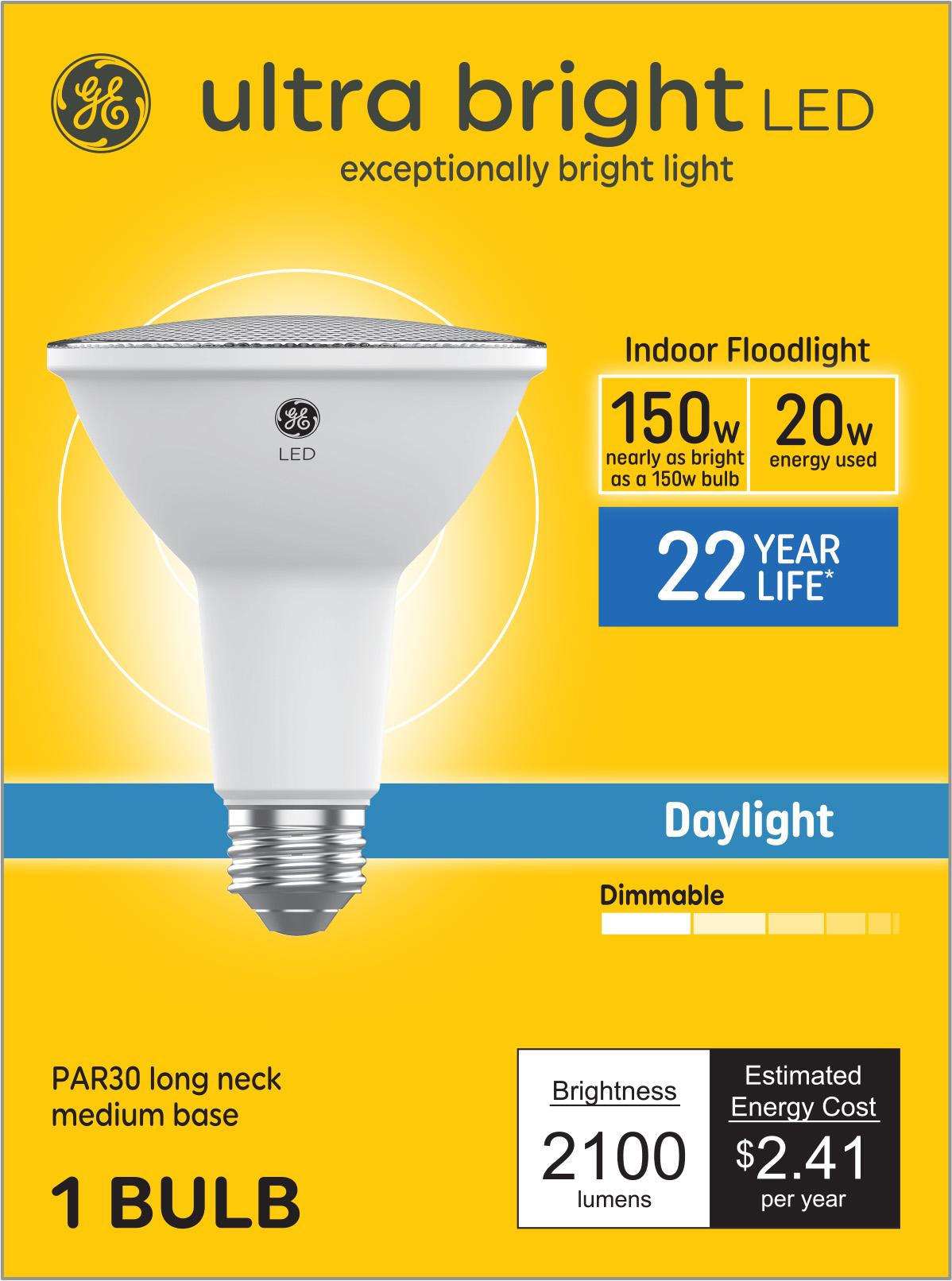 GE Ultra Bright LED 150 Watt Replacement, Daylight, PAR30 Indoor ...