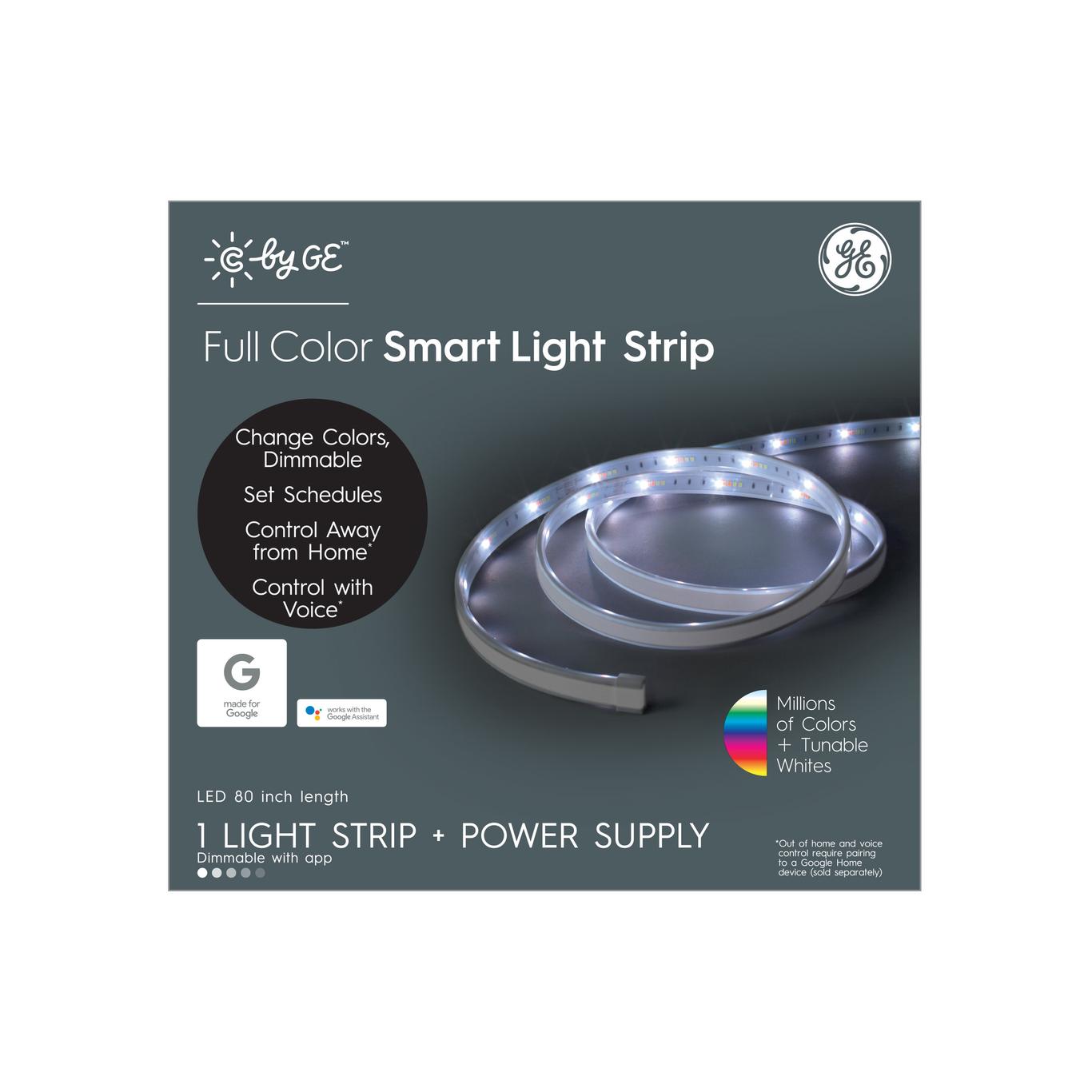 GE Cync Bluetooth Light Strips Smart LED Full Color, Works with Alexa ...