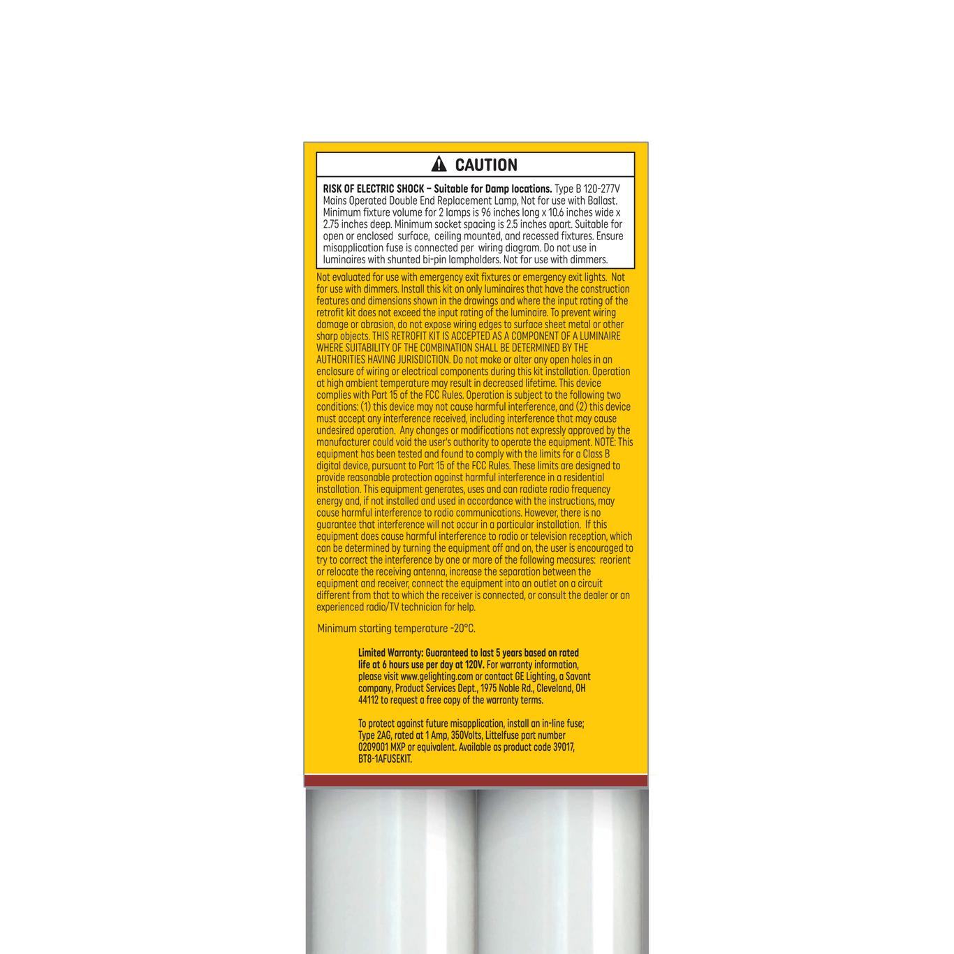 GE Ultra Bright LED 250 Watt Replacement, Daylight, T8 LED Tube Bulbs ...