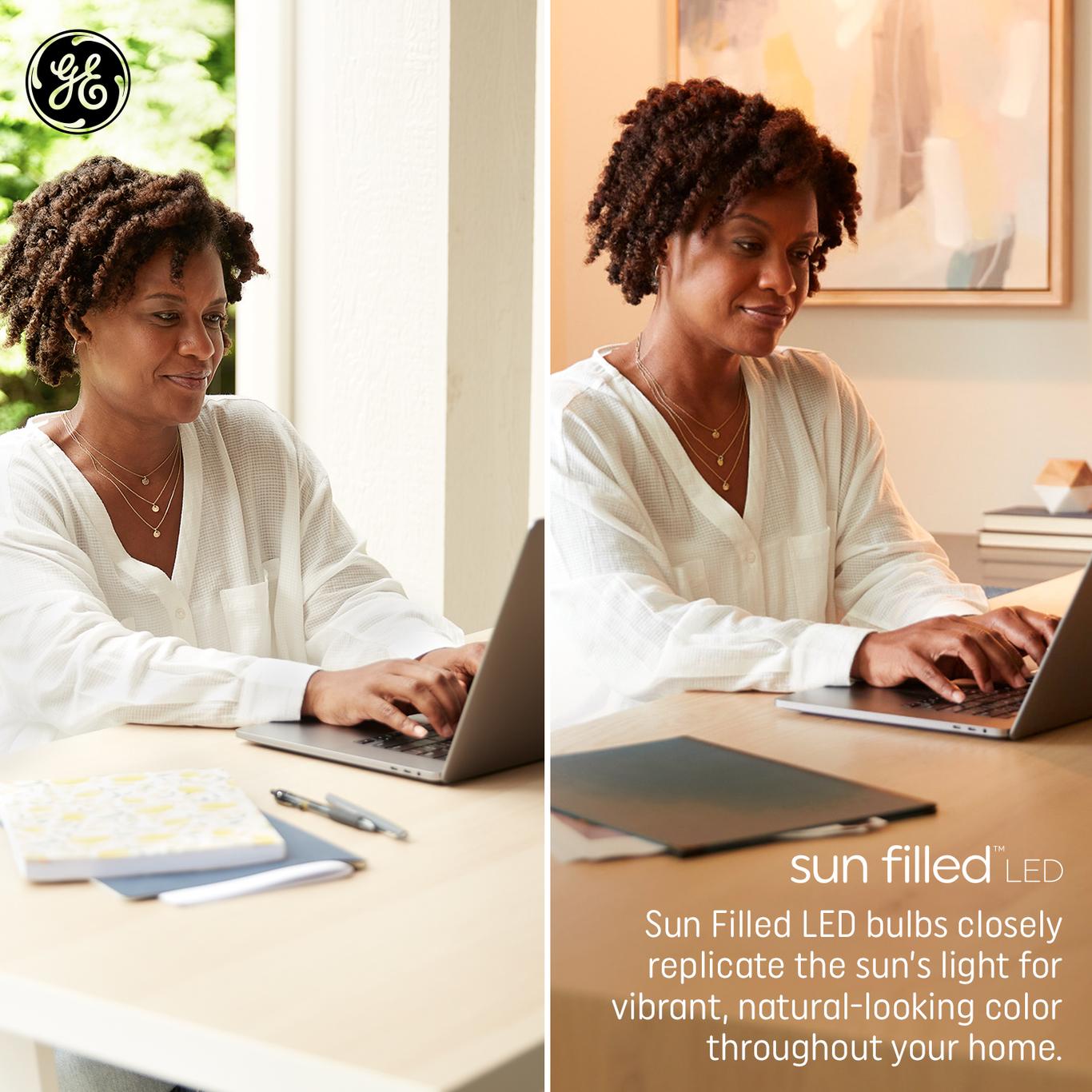 GE Sun Filled LED 60 Watt Replacement, Daylight, A21 General Purpose ...