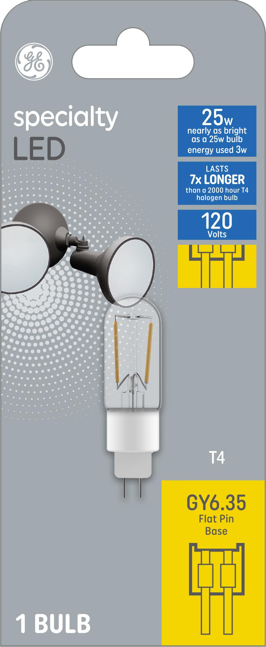 GE Specialty LED 25 Watt Replacement, Soft White, T4 Specialty Bulb (1 ...