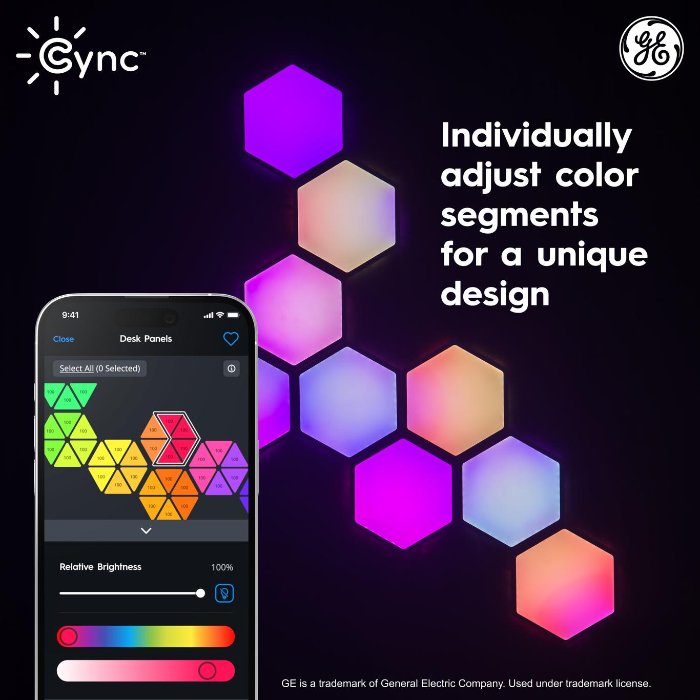 Cync Color-Changing Hexagon Lights | Dynamic Effects Smart Panel Lights ...