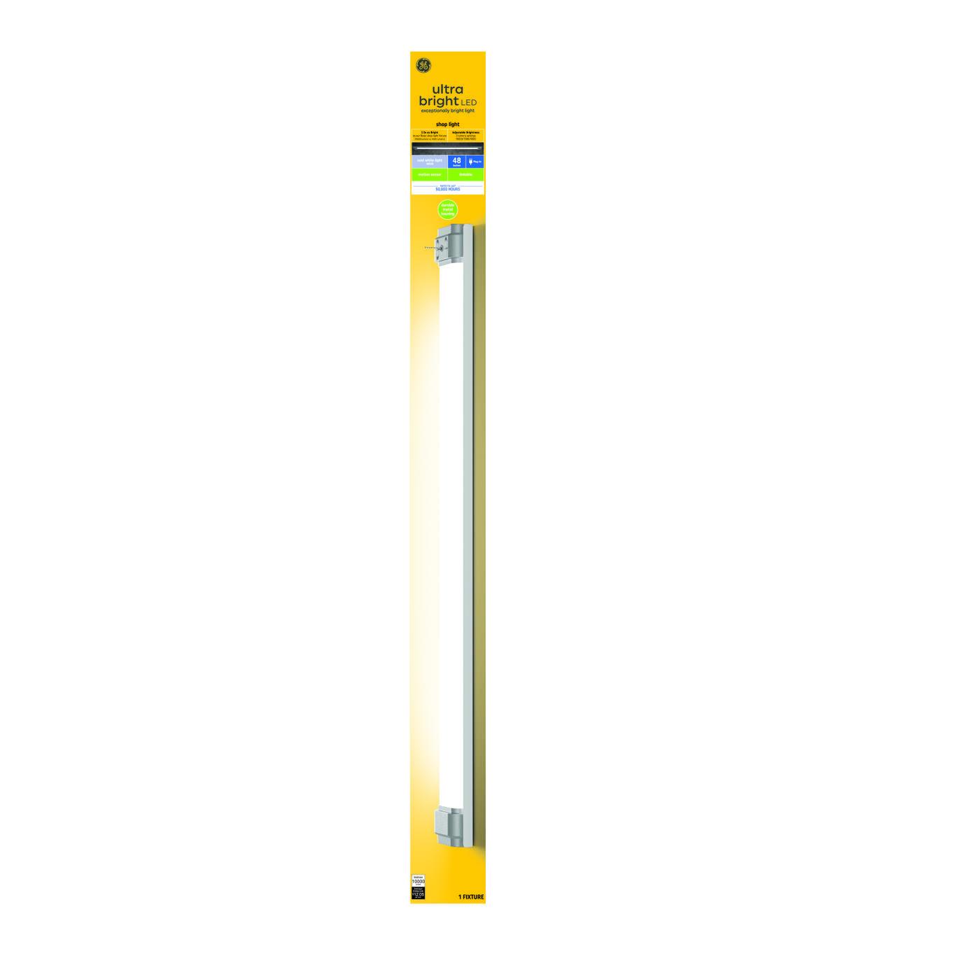 GE Ultra Bright LED Shop Light Fixture with Motion Sensor, Linkable ...
