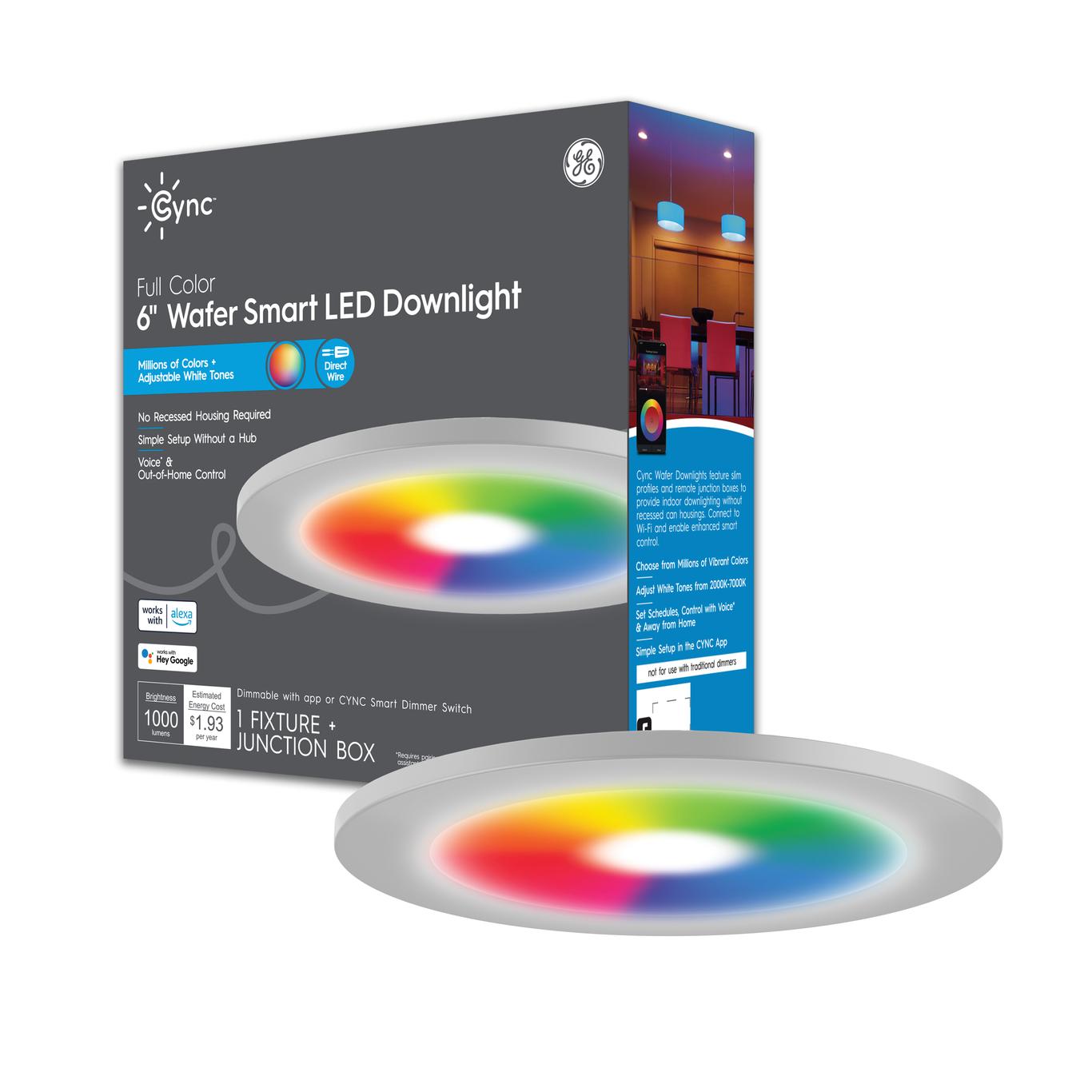 Cync Smart LED Downlight | Color Changing Wafer Light (1-Pack)