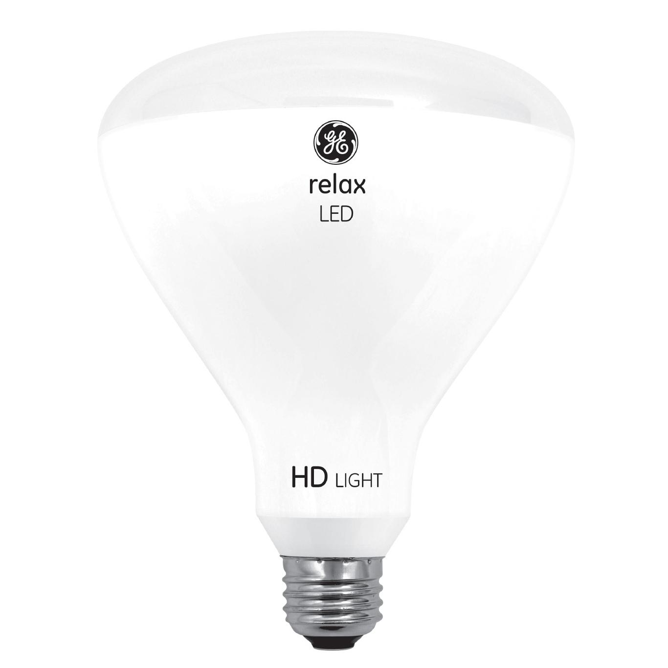 GE Relax HD BR40 LED Light Bulb, Indoor Floodlight Bulb, 65 Watt ...