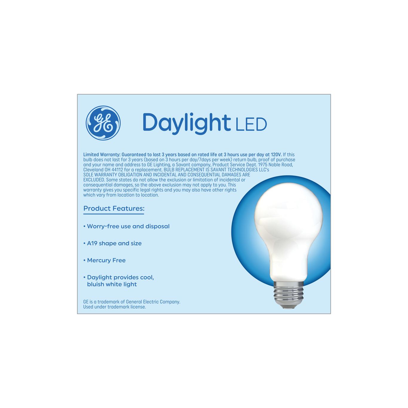 GE Basic LED 100 Watt Replacement, Daylight, A19 General Purpose Bulbs ...