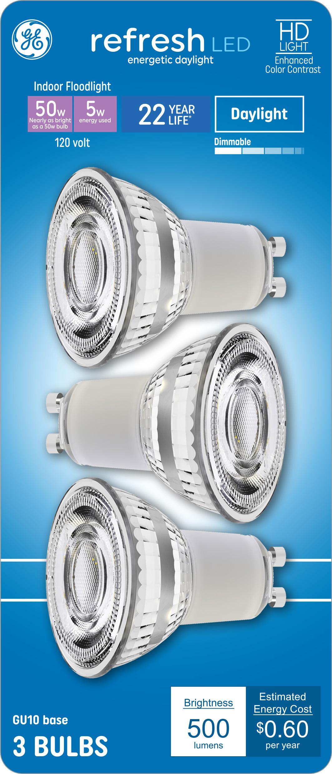 GE Refresh HD LED 50 Watt Replacement, Daylight, PAR16 Indoor ...