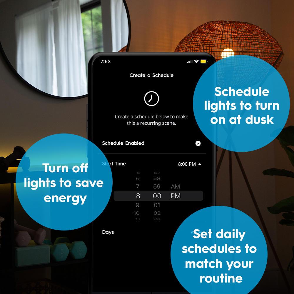 GE Cync Direct Connect Smart LED Color Changing Light Strip, Matter ...