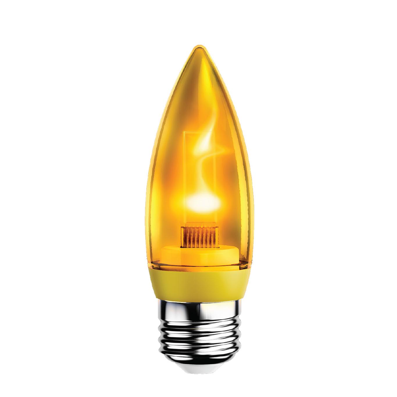 GE Flicker Flame LED Candle Light Bulb, Medium Base, Flame Bulb