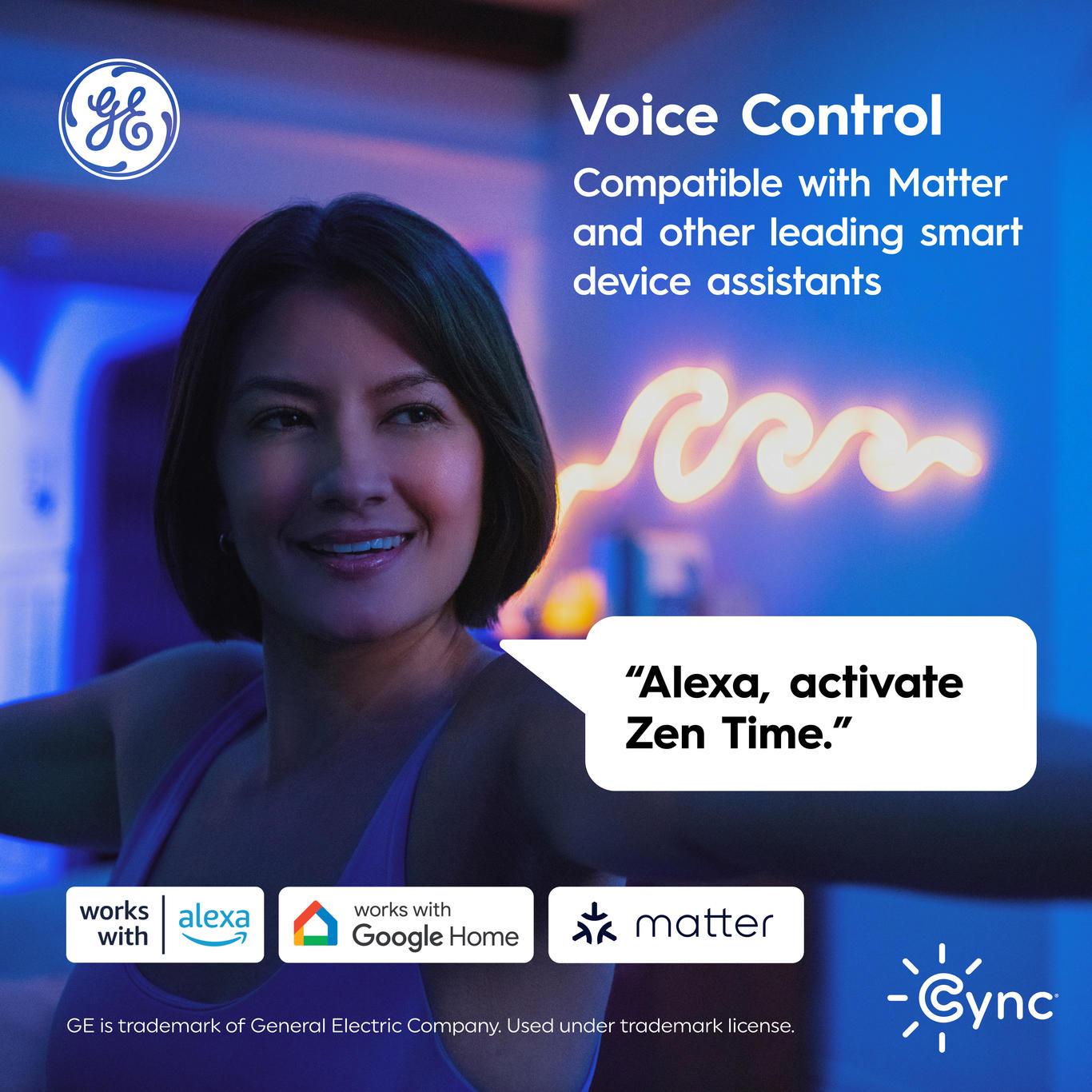 GE Cync Direct Connect A21 Smart LED Light Bulb, Color Changing Smart ...