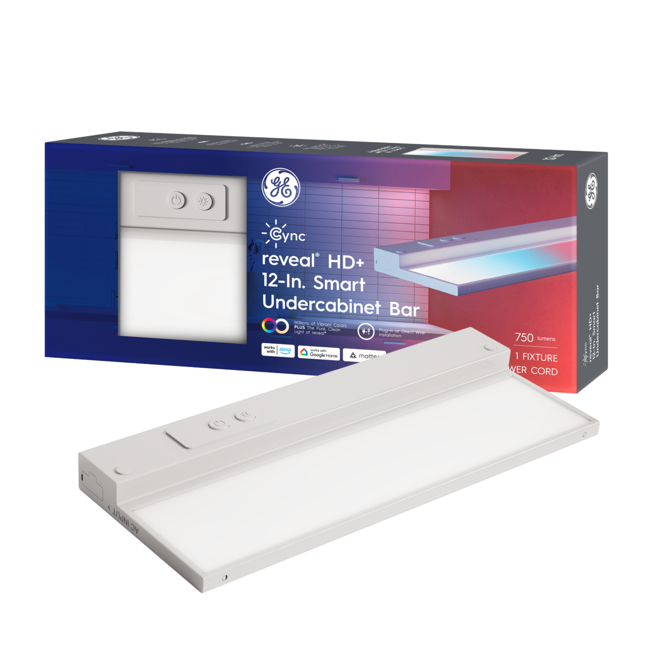 GE Cync reveal® Smart LED Undercabinet Bar Light Fixture, Color ...