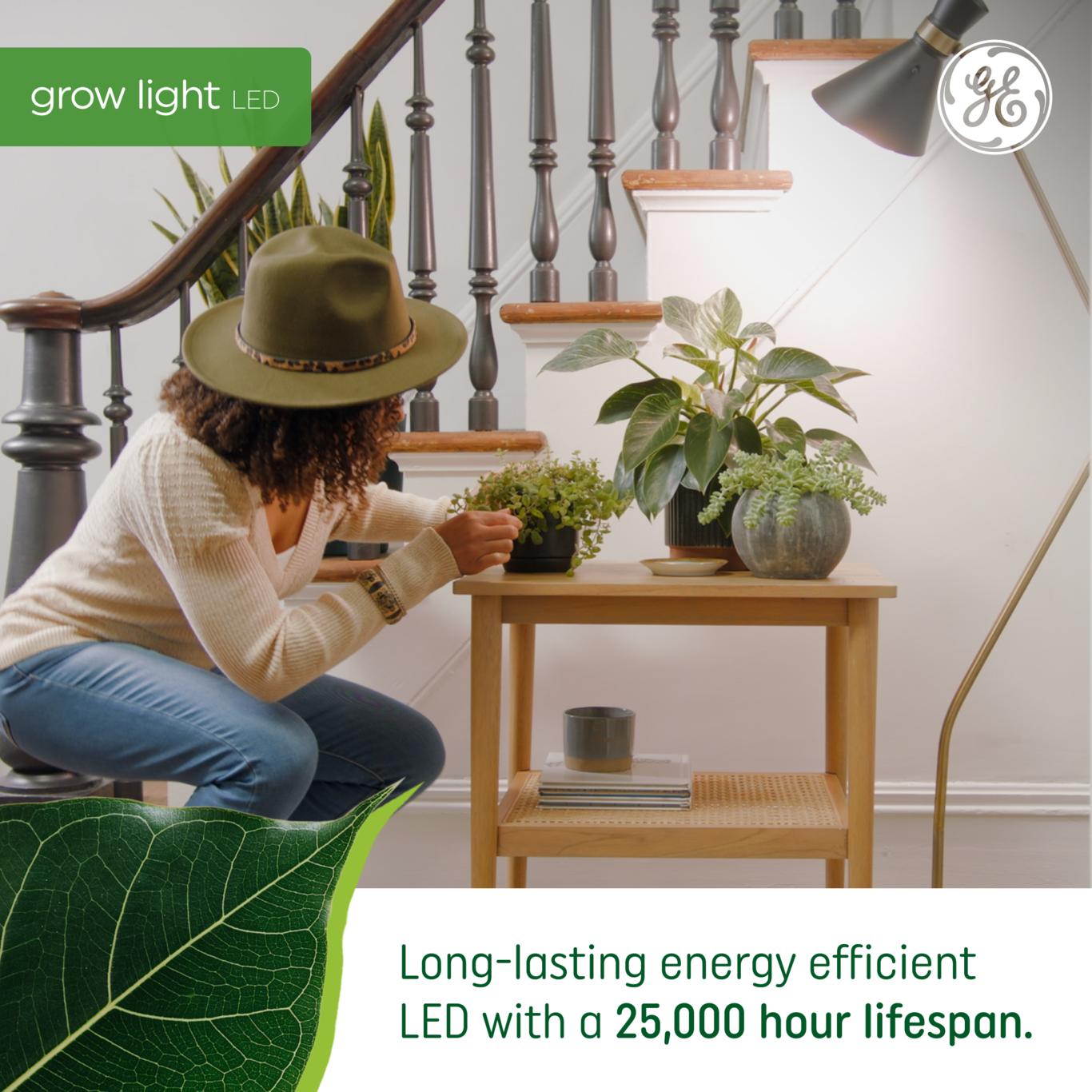 GE Grow Light for Plants, LED Plant Light Fixture for Seeds and Greens ...