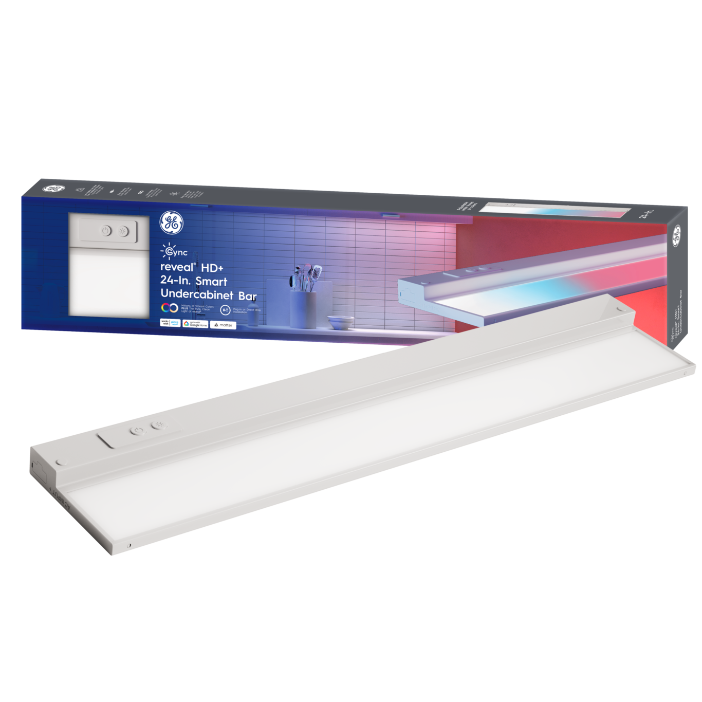 GE Cync reveal® Smart LED Undercabinet Bar Light Fixture, Color ...