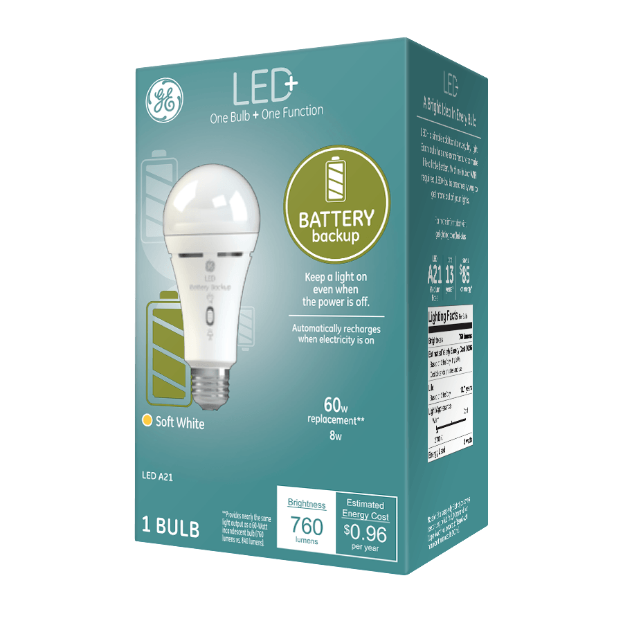 Battery Powererd Light Bulb | LED+ Battery Backup Light Bulbs
