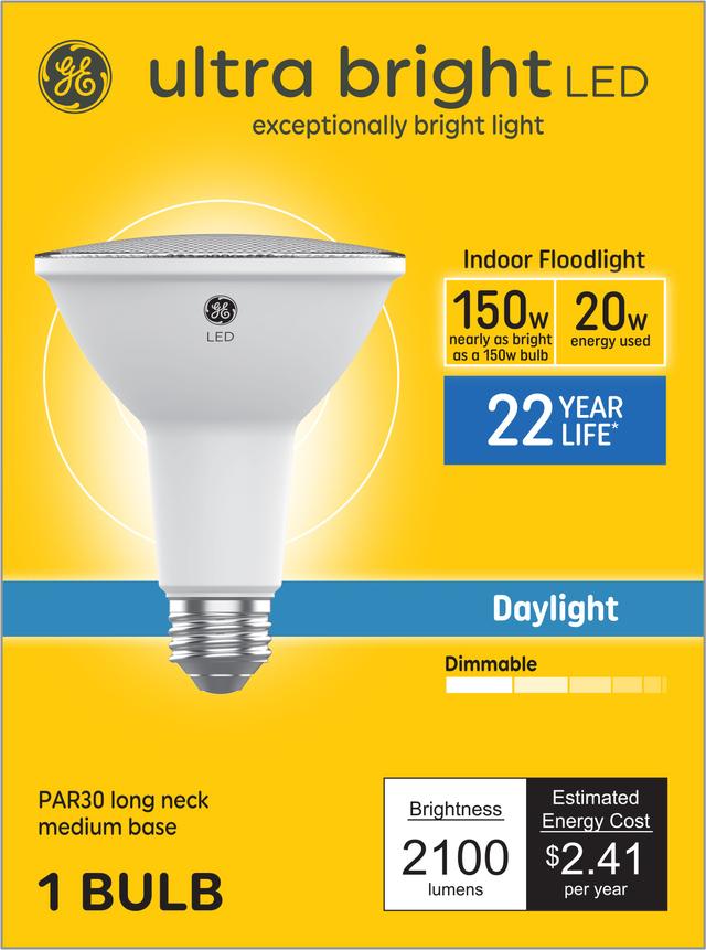 GE Ultra Bright LED 150 Watt Replacement, Daylight, PAR30 Indoor ...