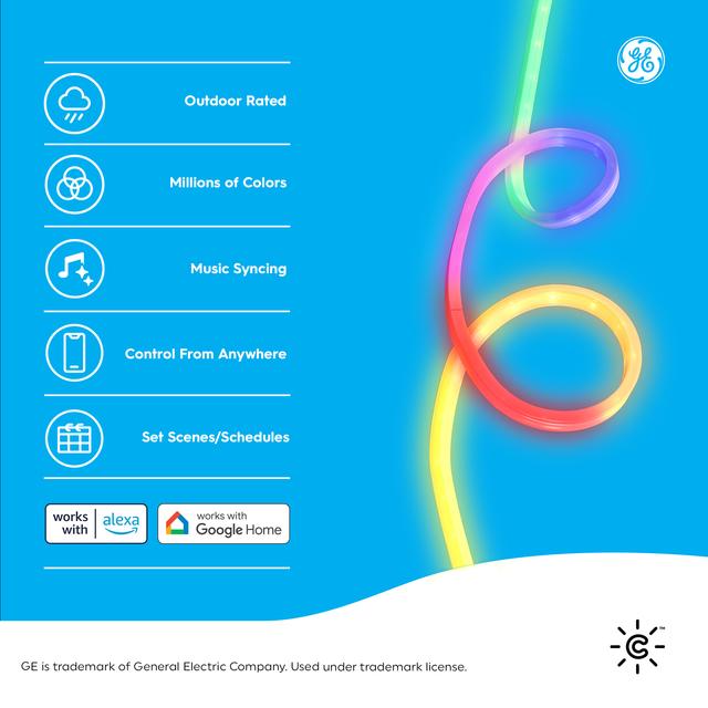 Cync Full Color Dynamic Effects Outdoor LED Light Strip (16 Foot Color ...