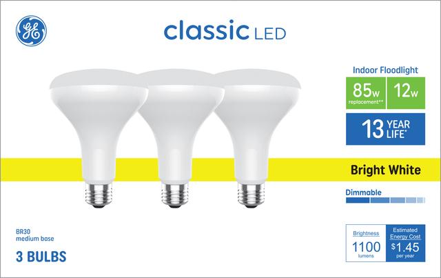 GE Classic LED 85 Watt Replacement, Bright White, BR30 Indoor ...