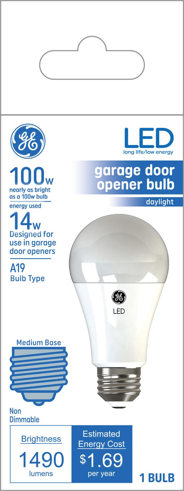 GE Basic LED 100 Watt Replacement, Daylight, A19 Garage Door Opener ...