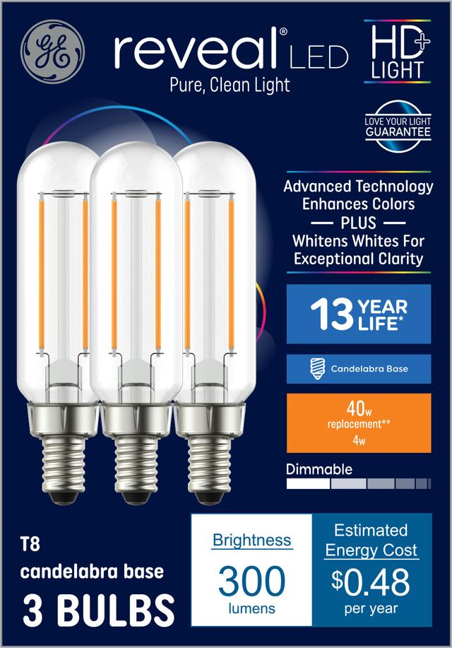 GE Reveal HD+ LED 40 Watt Replacement, Reveal, T8 Deco - Tubular Bulbs ...
