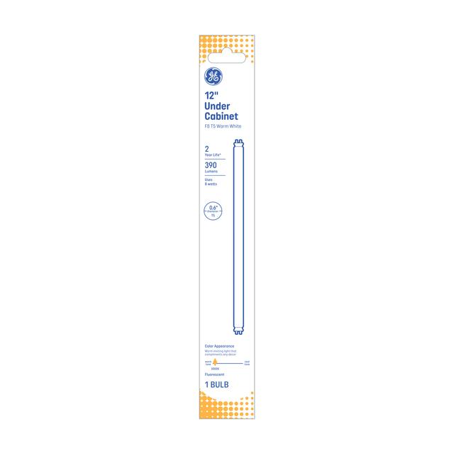 GE Warm White 8 Watt 11.81 Inch T5 G5 Base Fluorescent Tube 1 Pack