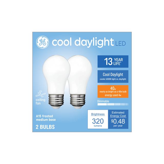GE Classic LED 40 Watt Replacement, Cool Daylight, A15 Ceiling Fan ...