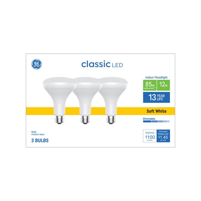 GE Classic LED 85 Watt Replacement, Soft White, BR30 Indoor Floodlight ...