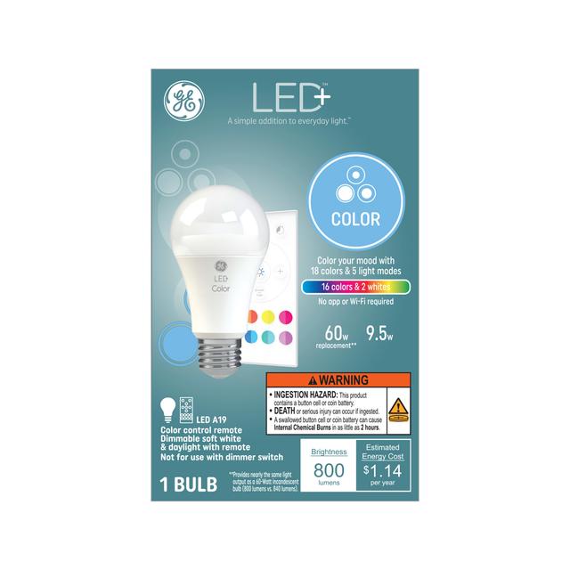 GE LED+ Color-Changing Light Bulbs | A19 Bulbs
