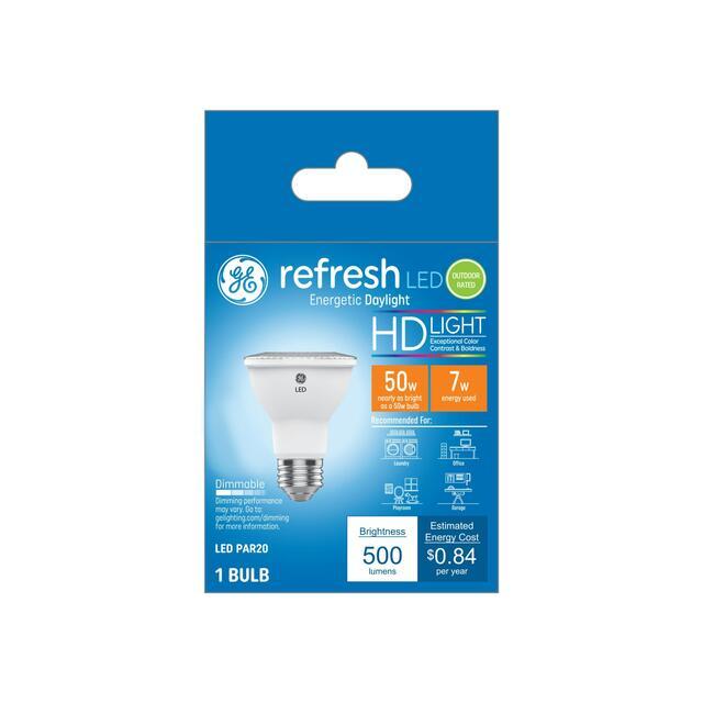 GE Refresh HD LED 50 Watt Replacement, Daylight, PAR20 Outdoor ...