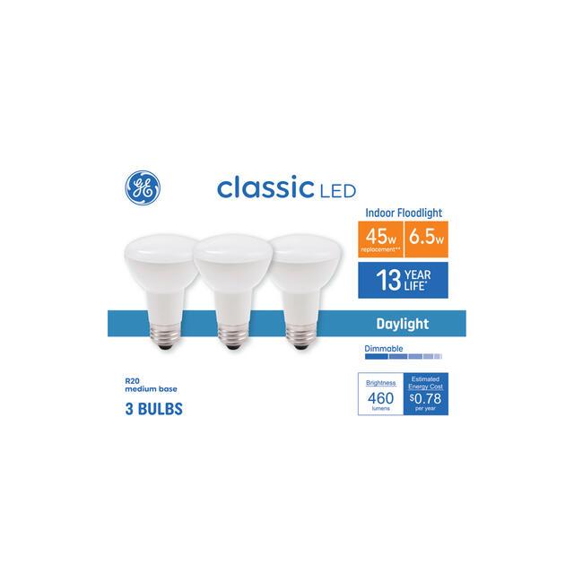 GE Classic R20 LED Light Bulbs, Indoor Floodlight Bulbs, 45 Watt ...