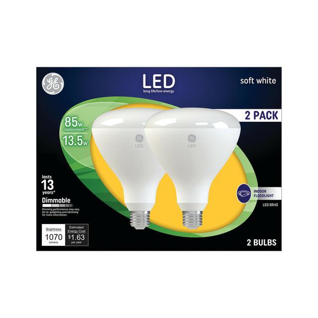 GE Classic LED 85 Watt Replacement, Soft White, BR40 Indoor Floodlight ...