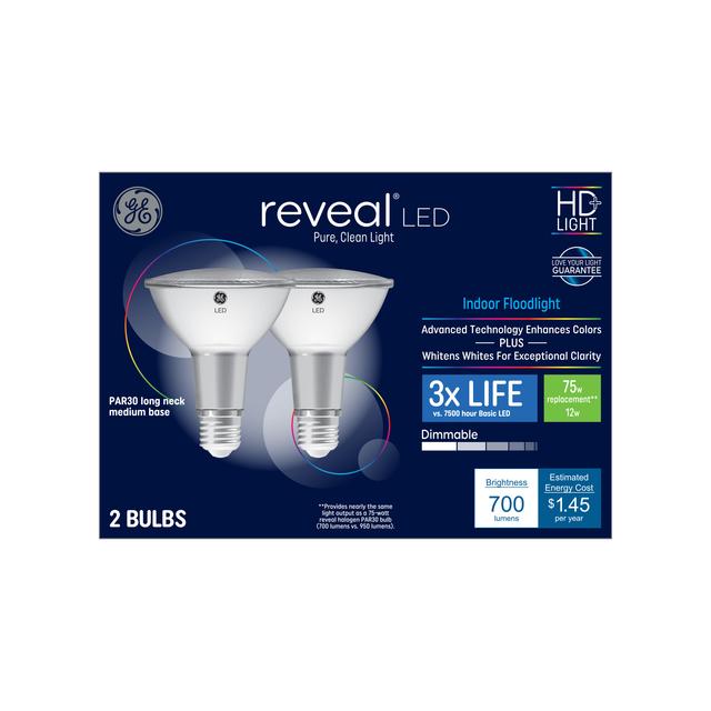 GE Reveal HD+ LED 75 Watt Replacement, Reveal, PAR30L Indoor Floodlight ...