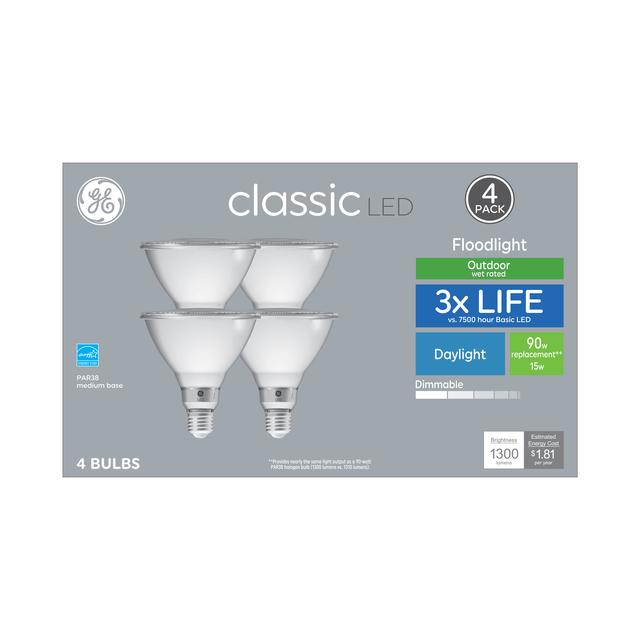 GE Basic LED 90 Watt Replacement, Daylight, PAR38 Outdoor Floodlight ...