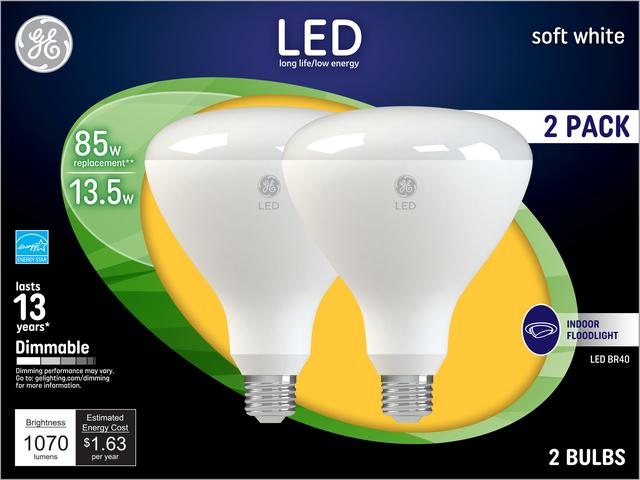GE Classic LED 85 Watt Replacement, Soft White, BR40 Indoor Floodlight ...