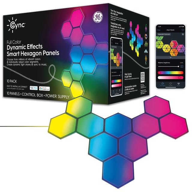 Cync Color-Changing Hexagon Lights | Dynamic Effects Smart Panel Lights ...