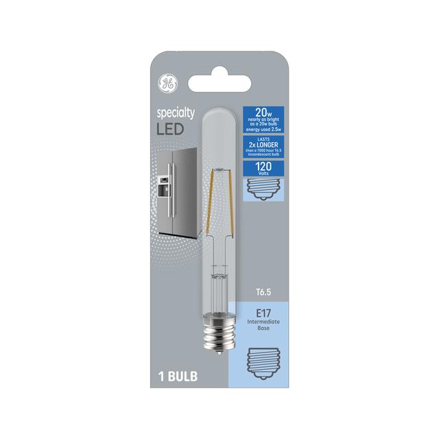 GE Specialty T6.5 LED Light Bulb, Appliance Bulb, 20 Watt Replacement ...