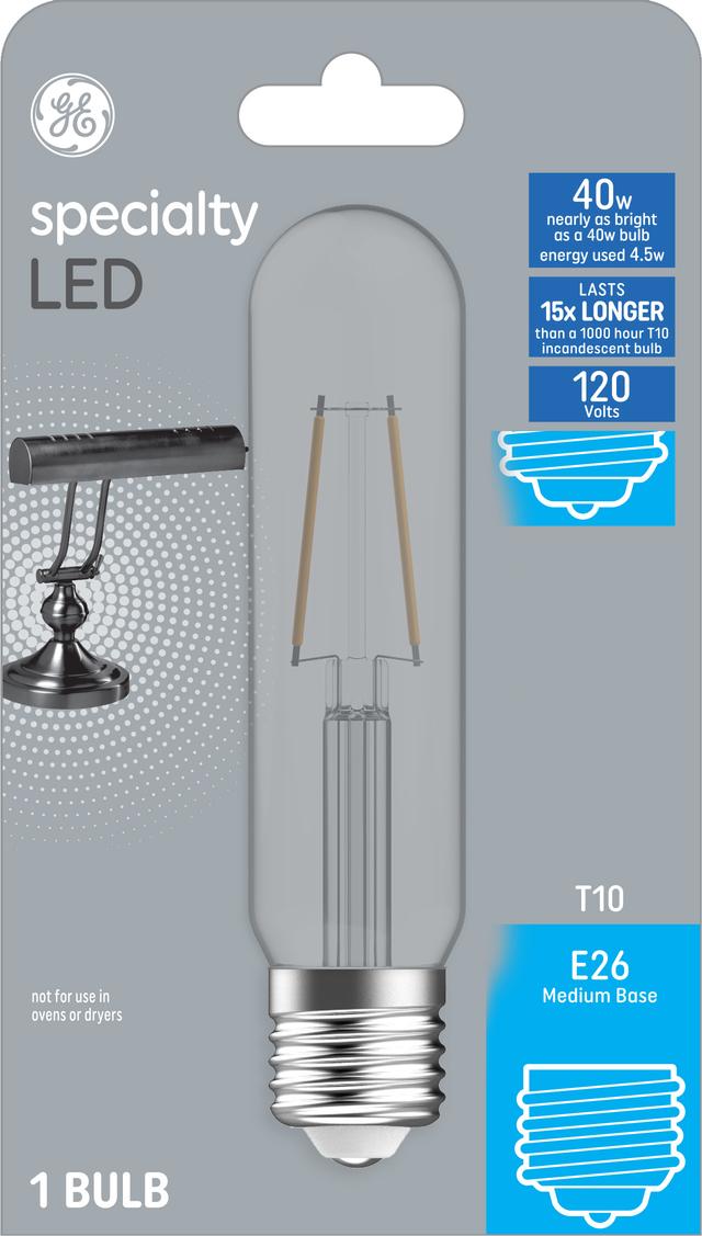 GE Specialty LED 40 Watt Replacement, Soft White, T10 Specialty Bulb (1 ...