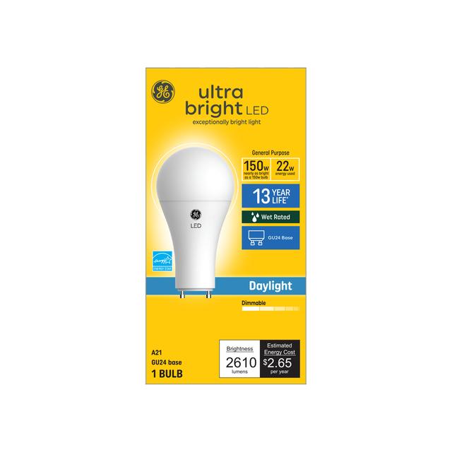 GE Ultra Bright LED 150 Watt Replacement, Daylight, A21 General Purpose ...