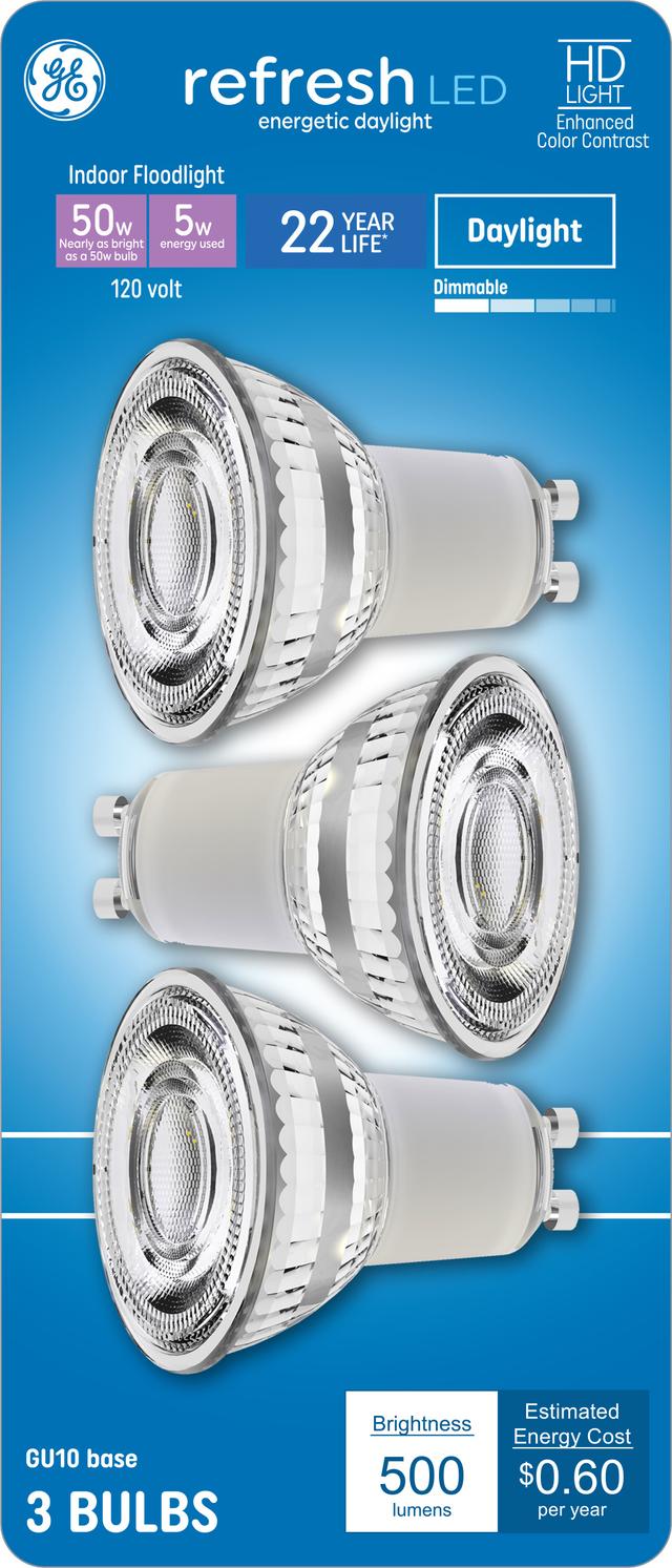 GE Refresh HD LED 50 Watt Replacement, Daylight, PAR16 Indoor ...