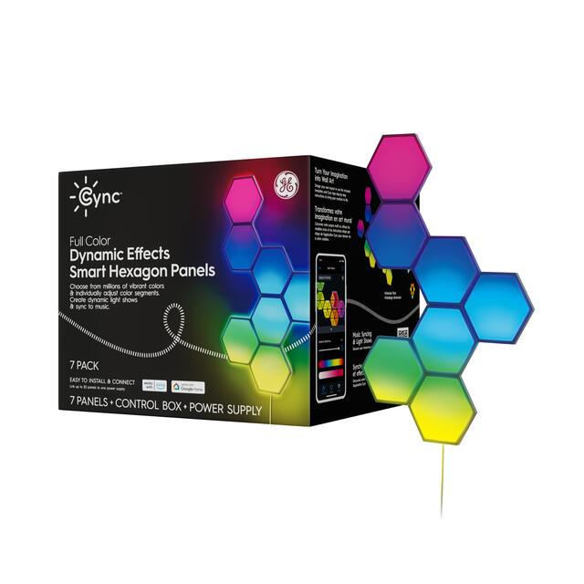 Cync Color-Changing Hexagon Lights | Dynamic Effects Smart Panel Lights (7-Pack)