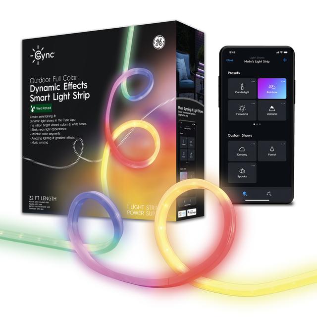 CYNC Full Color Dynamic Effects Outdoor LED Light Strip (32 Foot Color ...